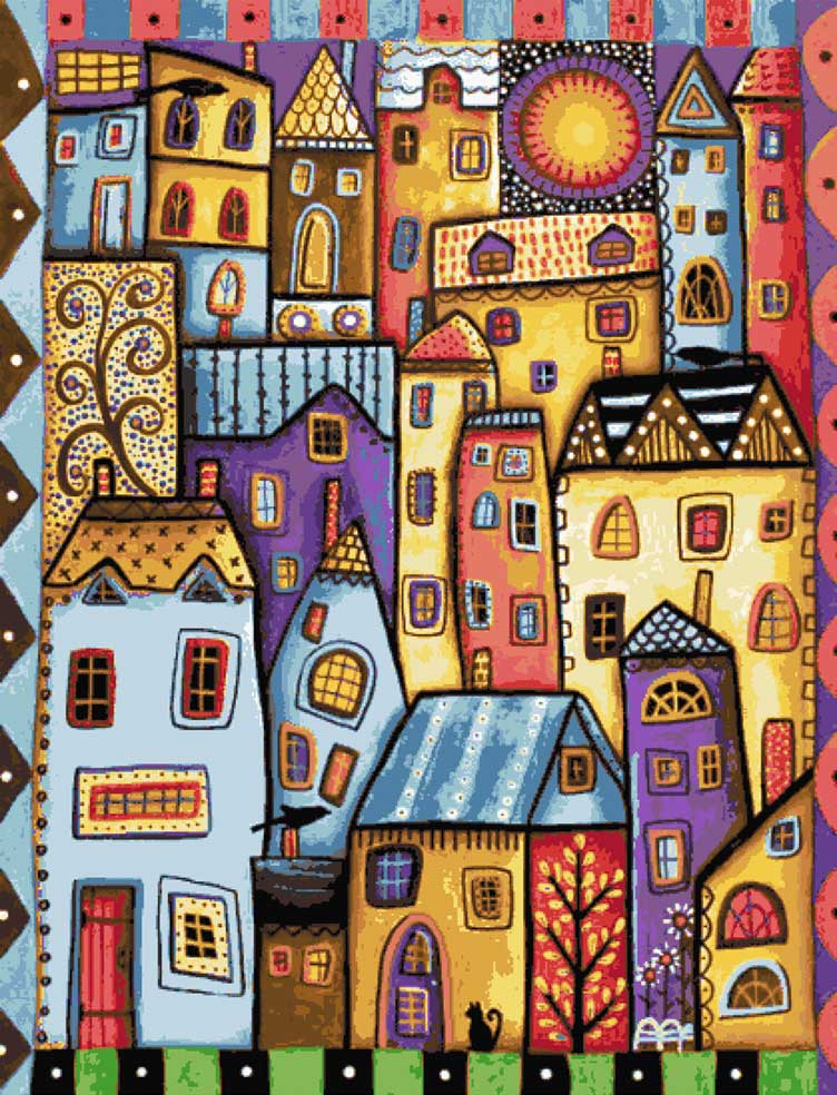 Extra large advanced full coverage cross stitch kits | Yiotas XStitch